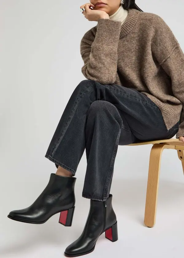 CHRISTIAN LOUBOUTIN Adoxa 70 Leather Ankle Boots