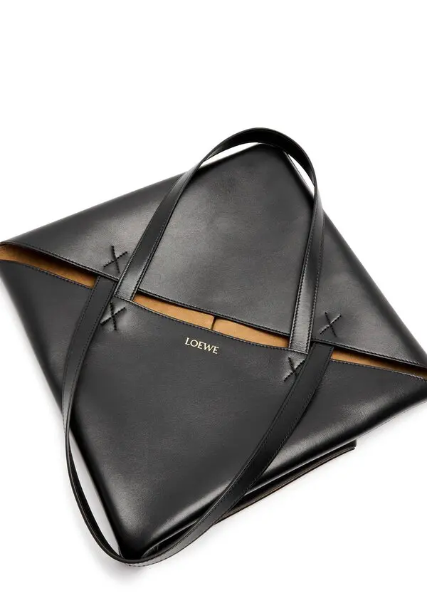 Loewe Puzzle Large Leather Tote - Black