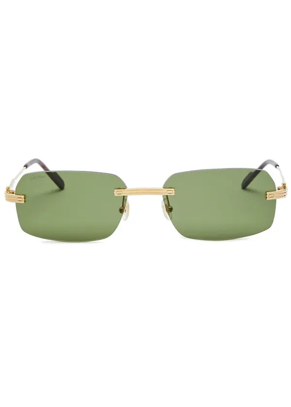 CARTIER Rectangle-frame Sunglasses