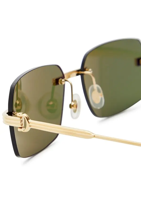 CARTIER Rectangle-frame Sunglasses