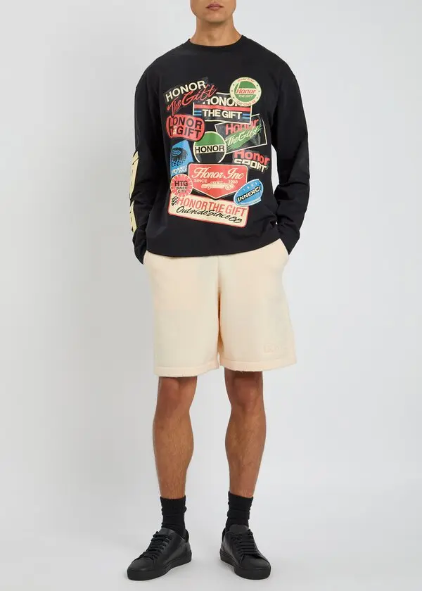 HONOR THE GIFT Logo Brushed Knit Shorts