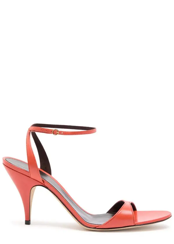 THE ROW Vika 80 Leather Sandals - Orange