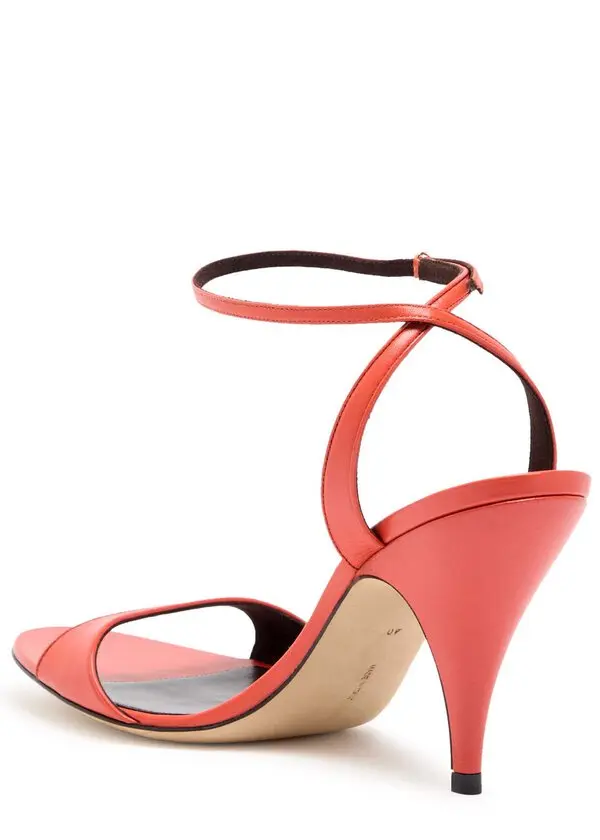 THE ROW Vika 80 Leather Sandals - Orange