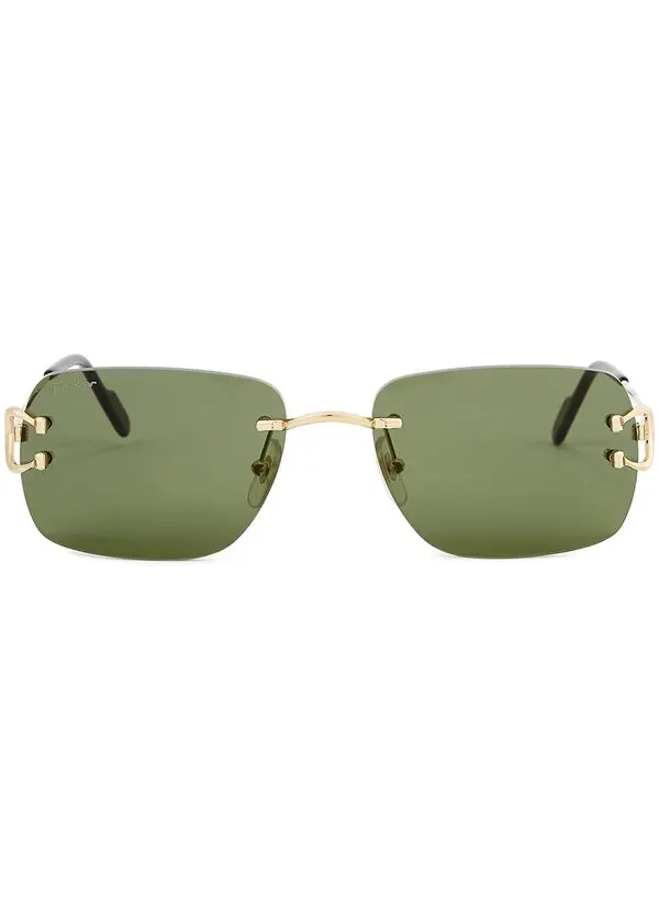 Cartier Signature C De Rimless Sunglasses - Gold