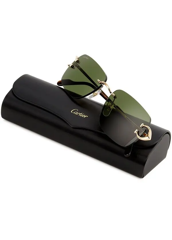 Cartier Signature C De Rimless Sunglasses - Gold