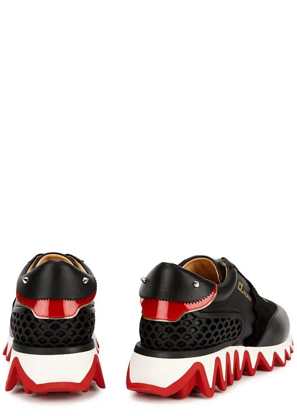 CHRISTIAN LOUBOUTIN Loubishark Donna Leather Sneakers - Black