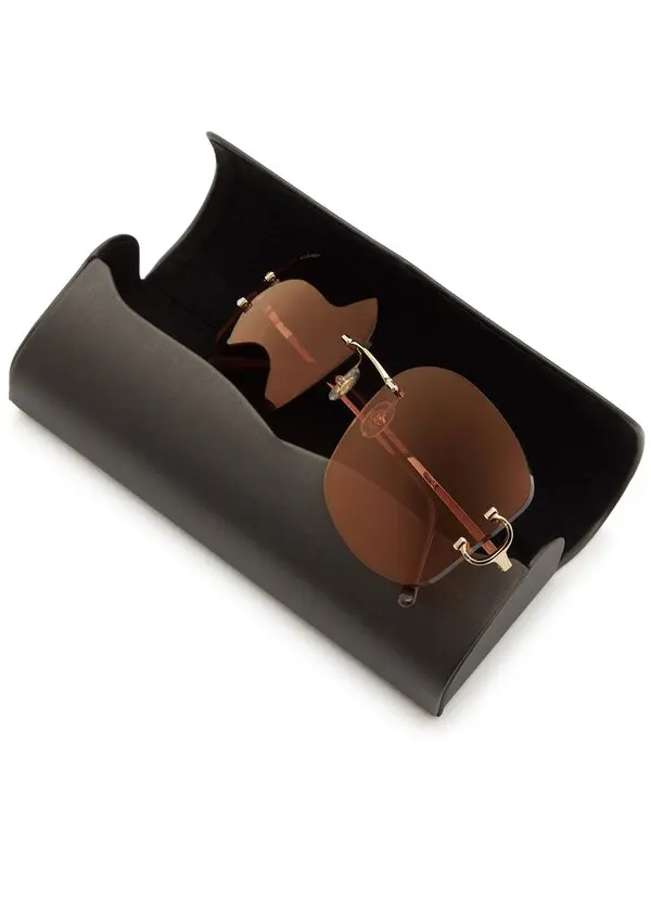 Cartier Signature C De Rimless Sunglasses - Pink