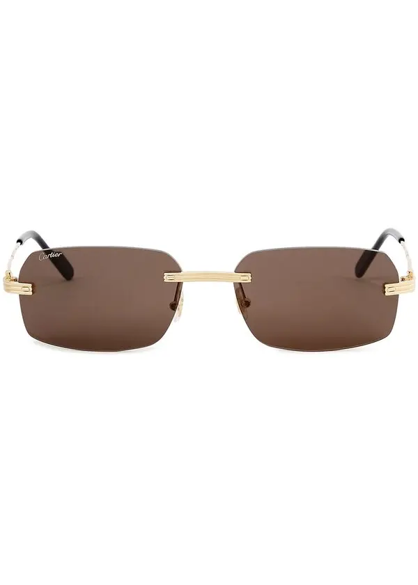 Cartier Première De Rimless Sunglasses - Gold