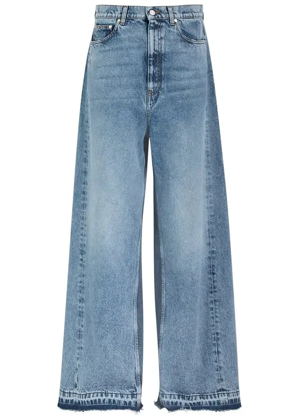 Stella McCartney Panelled Wide-leg Jeans - Denim