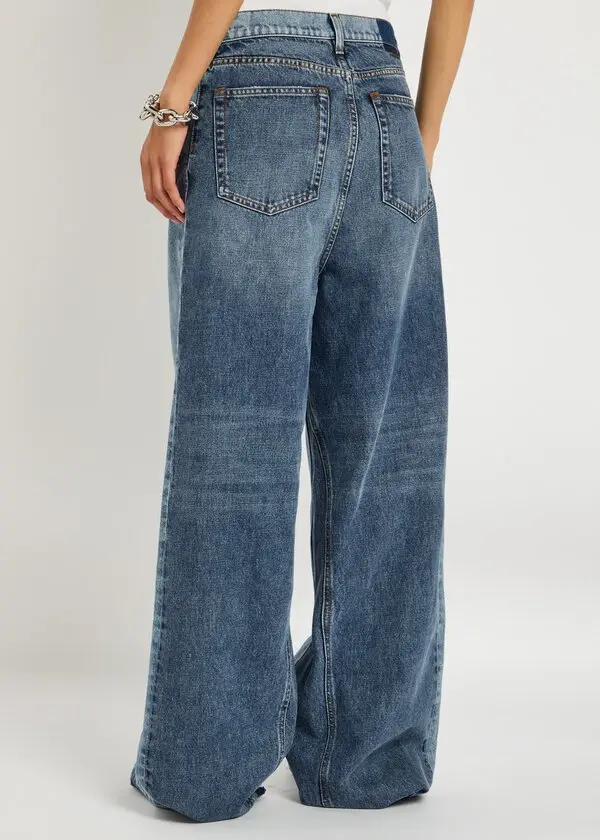 Stella McCartney Panelled Wide-leg Jeans - Denim