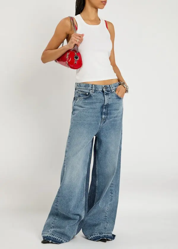 Stella McCartney Panelled Wide-leg Jeans - Denim