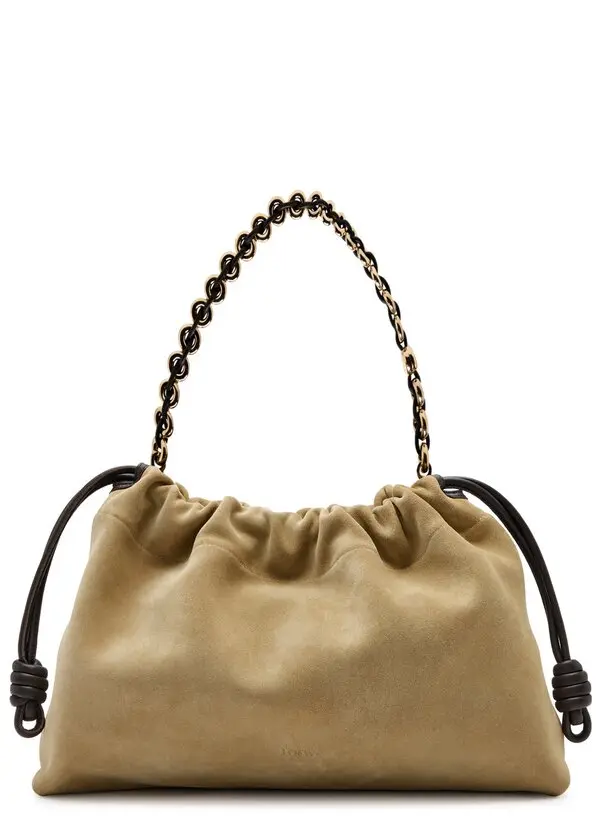 Loewe Flamenco Large Suede Shoulder Bag
