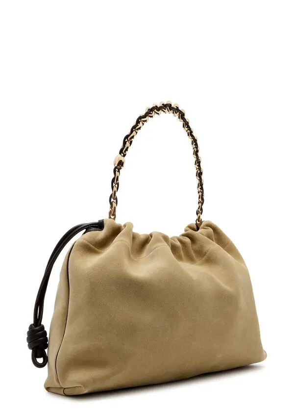 Loewe Flamenco Large Suede Shoulder Bag