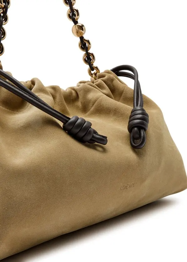 Loewe Flamenco Large Suede Shoulder Bag