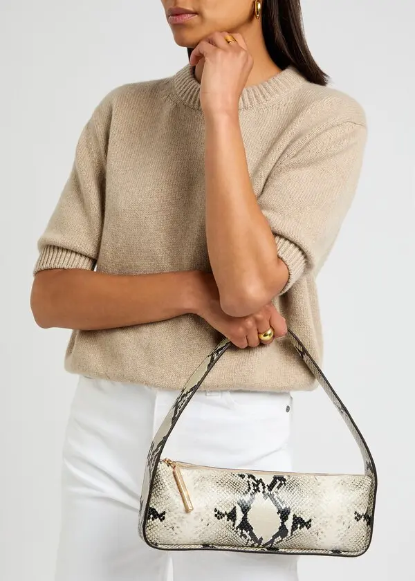 Khaite Lori Python-effect Shoulder Bag