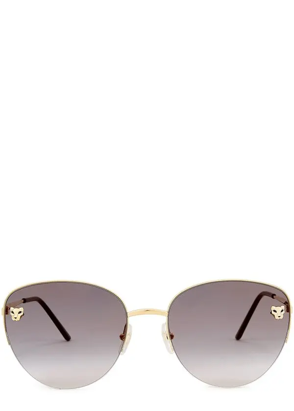 Cartier Panthère De Oval Sunglasses