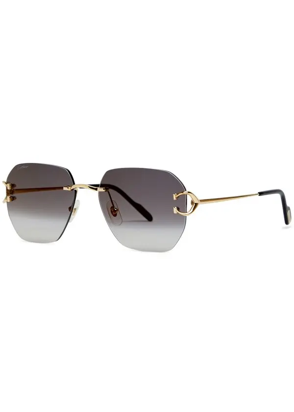 CARTIER Rimless Sunglasses - Gold