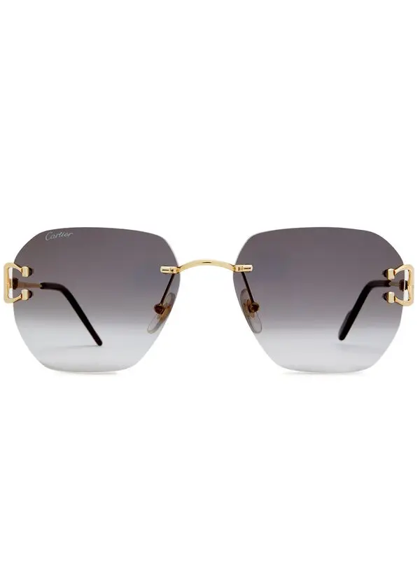 Cartier Rimless Sunglasses - Gold