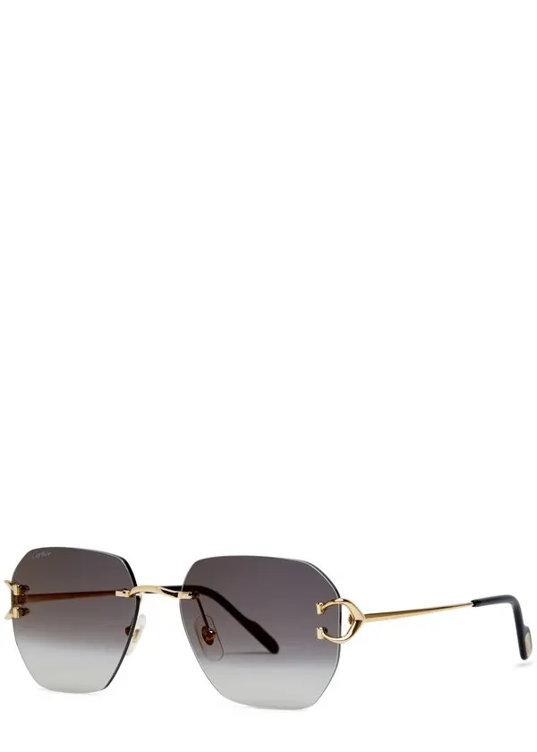 Cartier Rimless Sunglasses - Gold