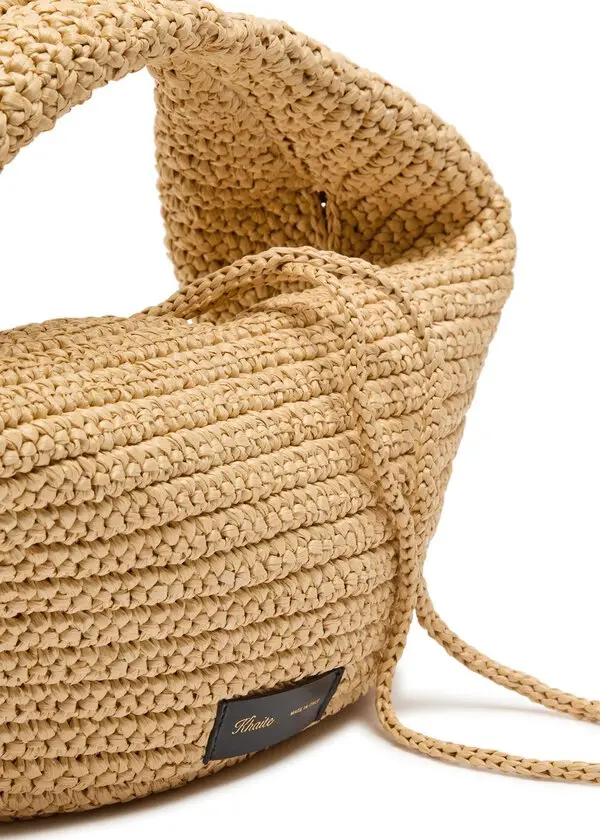 Khaite Olivia Medium Raffia Top Handle Bag