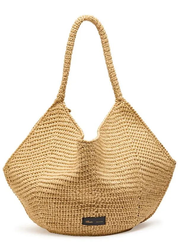 Khaite Lotus Medium Raffia Tote