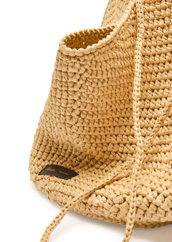 Khaite Lotus Medium Raffia Tote