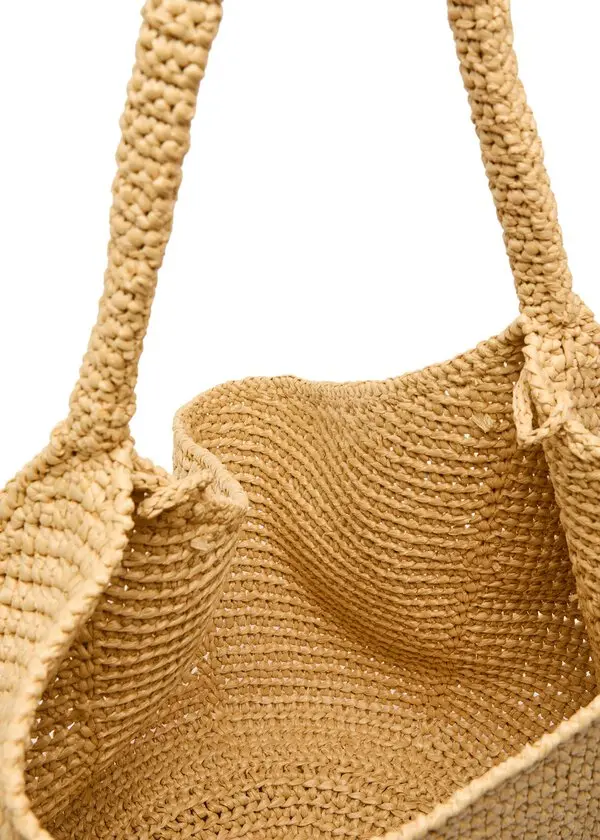 Khaite Lotus Medium Raffia Tote