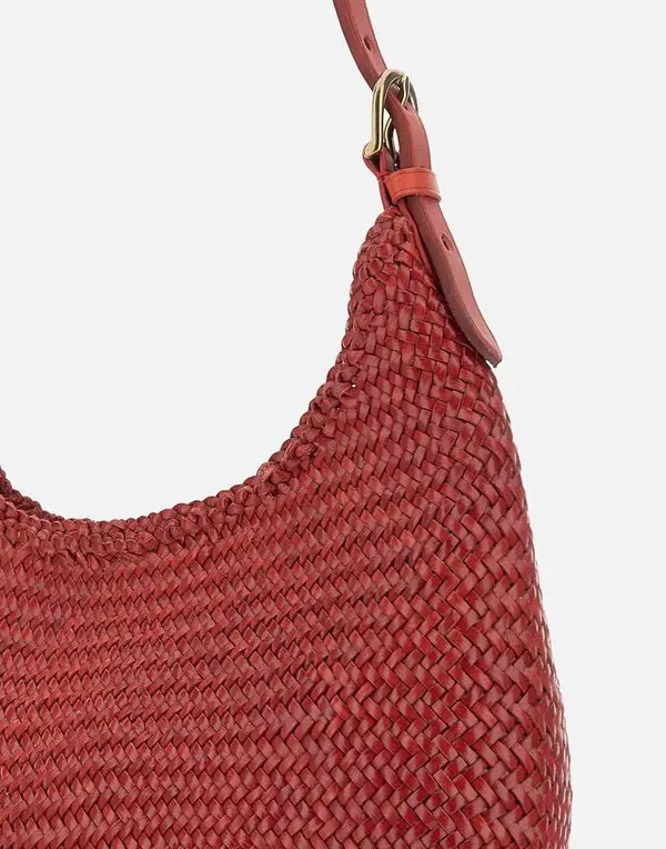 Dragon Diffusion Mezza Luna Leather Shoulder Bag