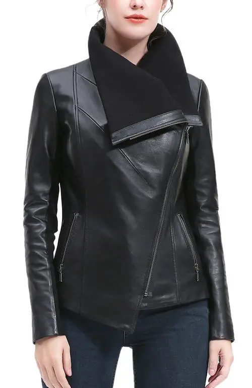 KIMI + KAI Leather Moto Jacket