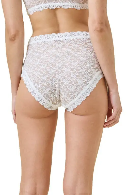 PAPINELLE Lace High Waist Briefs - Ivory