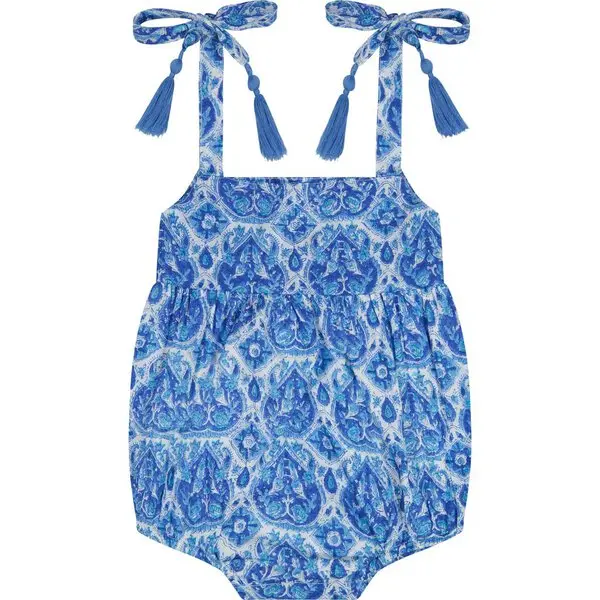 MER ST. BARTH Zoe Baby Romper Paisley - Blue