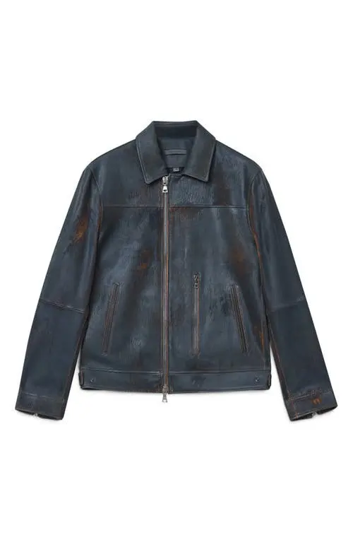 John Varvatos Otis Distressed Leather Moto Jacket
