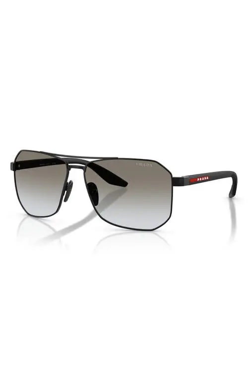 Prada 62mm Gradient Pilot Sunglasses