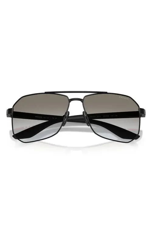 Prada 62mm Gradient Pilot Sunglasses