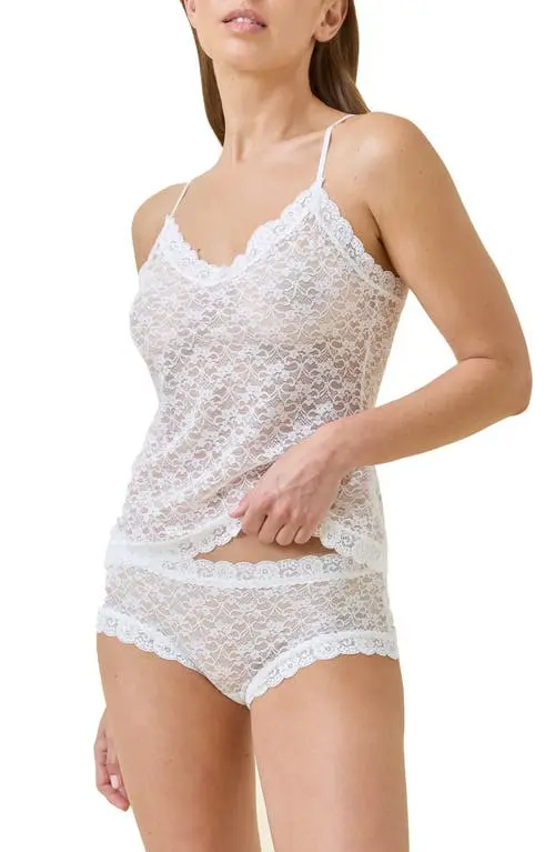 PAPINELLE Sheer Lace Cami - Ivory