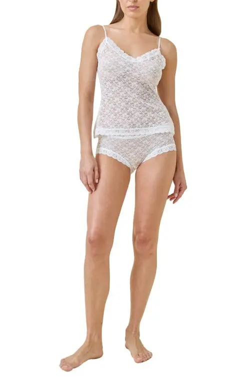 PAPINELLE Sheer Lace Cami - Ivory