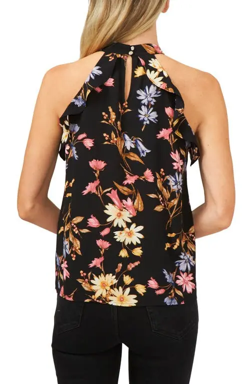 CECE DUPRAZ Tie Neck Ruffle Sleeveless Blouse