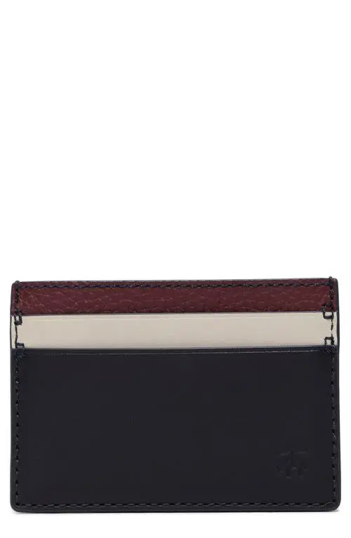 Brooks Brothers Portland Colorblock Leather Card Case - Other Navy