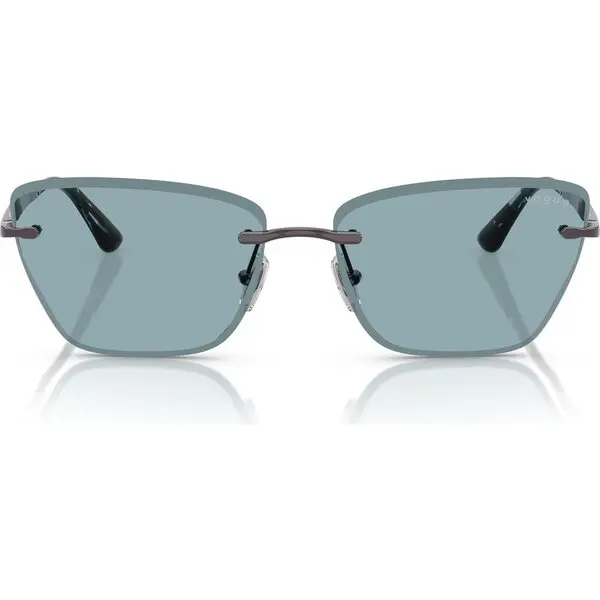 VOGUE 59mm Rimless Cat Eye Sunglasses - Blue