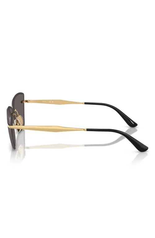 VOGUE 59mm Rimless Cat Eye Sunglasses - Gold