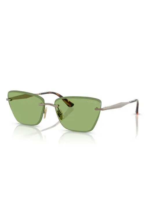 VOGUE 59mm Rimless Cat Eye Sunglasses - Light Brown