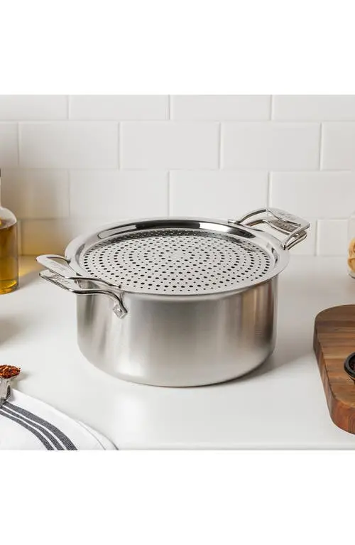 ALL-CLAD D5 8-quart Stock Pot With Splatter Guard Lid