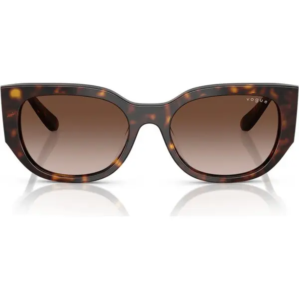 VOGUE 53mm Irregular Sunglasses - Dark Havana