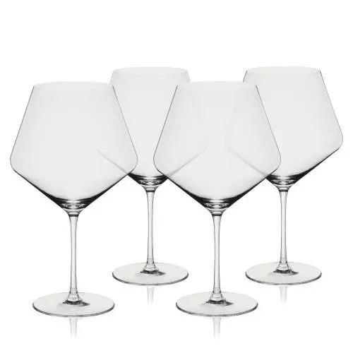 VISKI Reserve Liminal Burgundy Wine Glasses Set Of 4