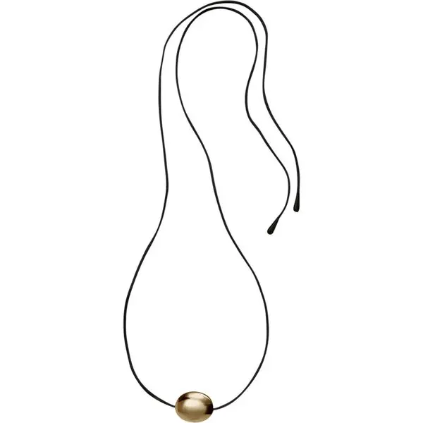 ANNIKA INEZ Small Ellipse Pendant Necklace - Gold