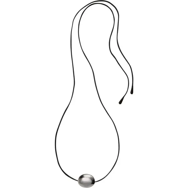 ANNIKA INEZ Small Ellipse Pendant Necklace - Silver