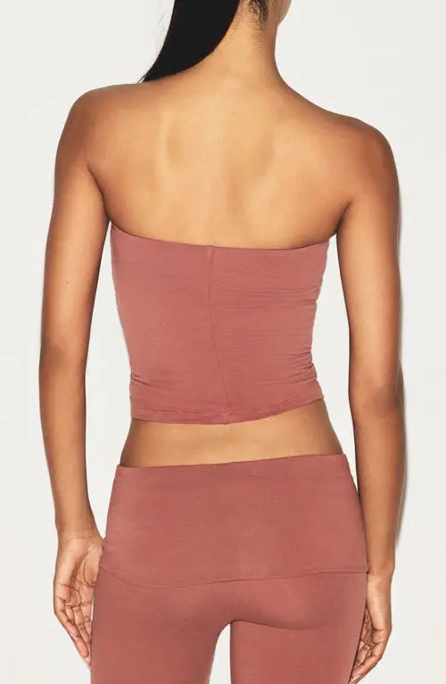 SKIMS Stretch Cotton Jersey Tube Top - Redwood