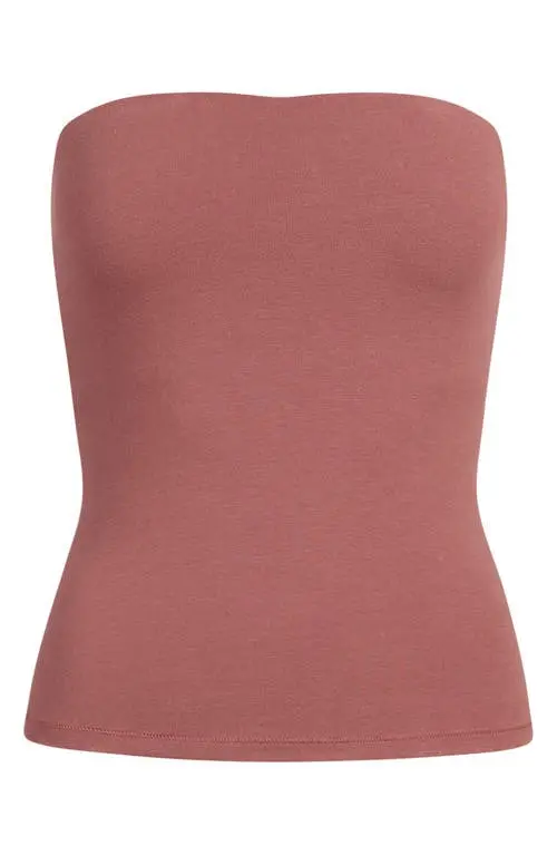 SKIMS Stretch Cotton Jersey Tube Top - Redwood