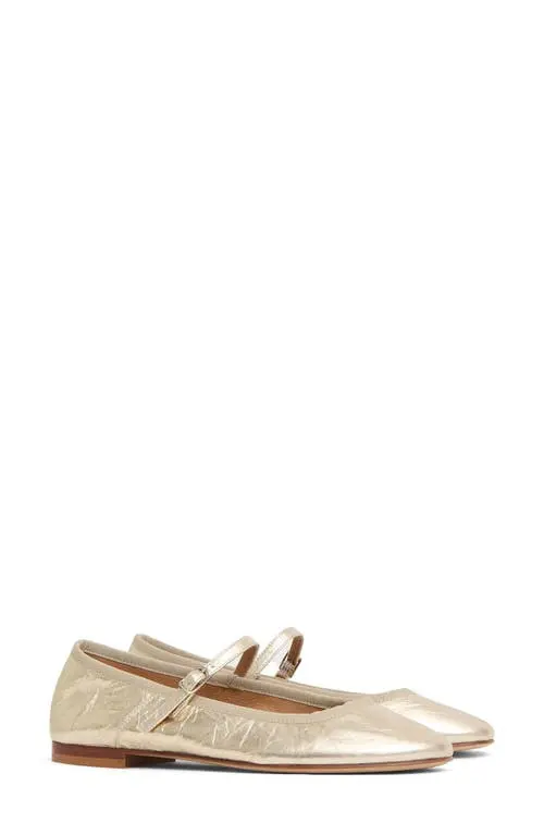 MANSUR GAVRIEL Dance Mary Jane Flat - Crinkle Gold