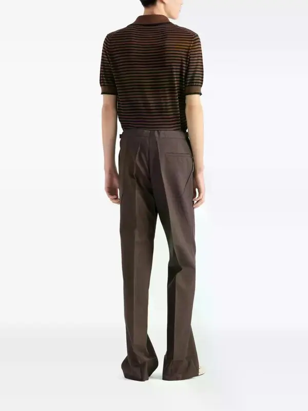 Prada Striped Cotton Polo Shirt